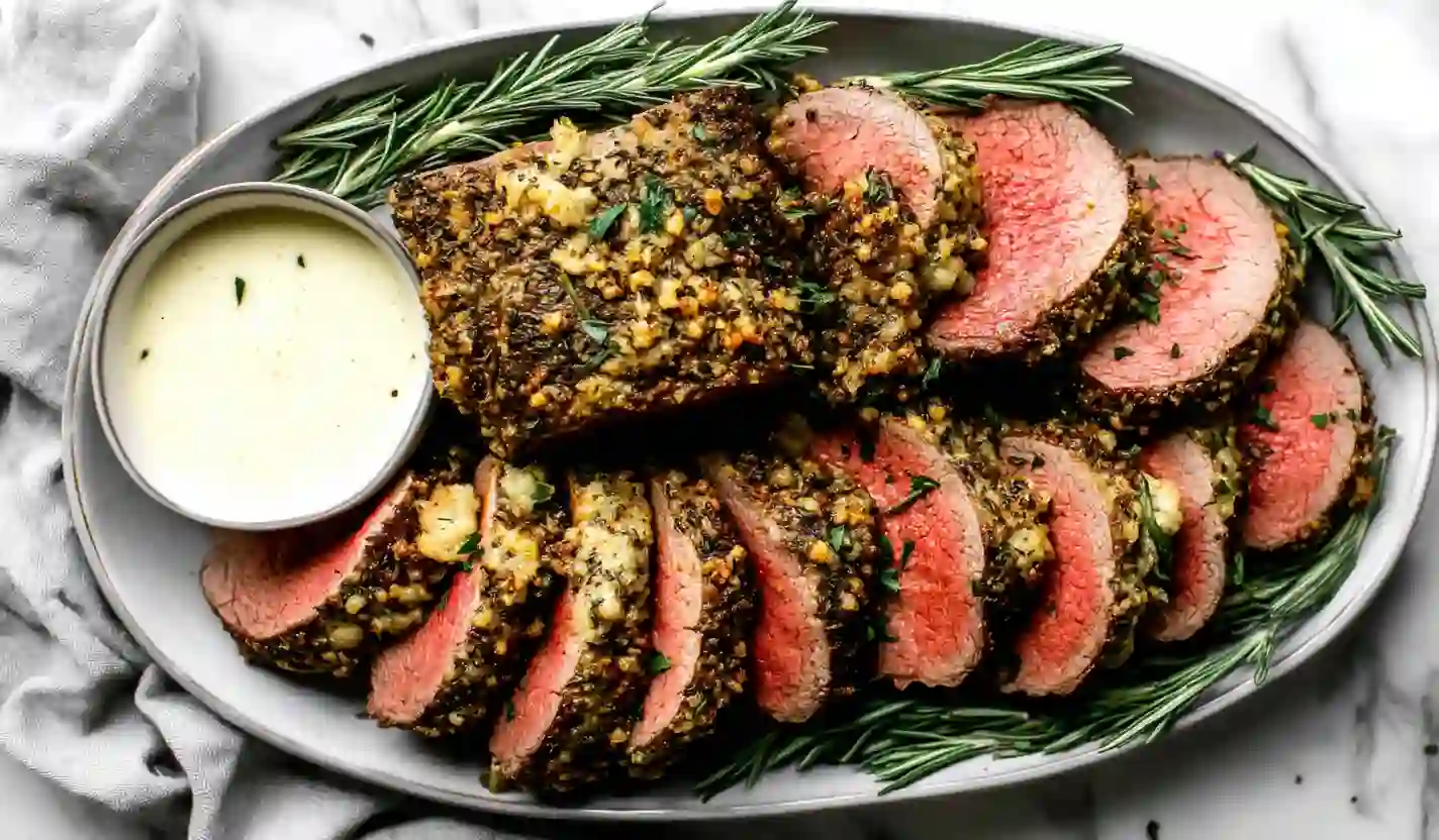 Beef Tenderloin Roast Recipe – Cozy Garlic Herb Comfort Dinner