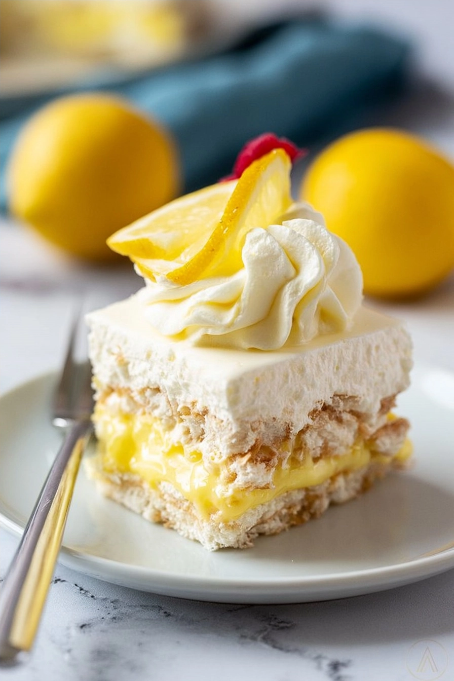 No-Bake Lemon Icebox Cake – Easy Creamy Lemon Dessert